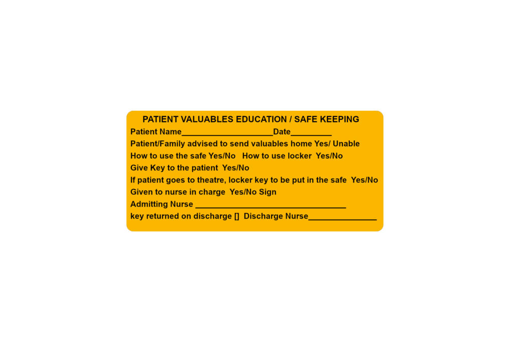 Patient Valuables Ed - Hospilabel.com